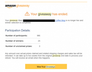 Amazon's giveaway feature - I tried it for 7 days. Here's what happened ...