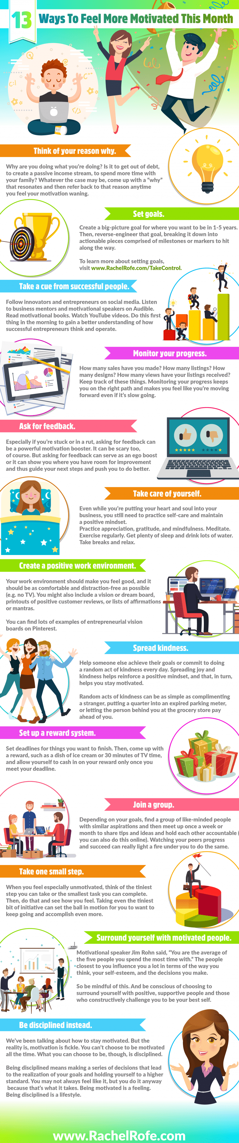 13 Ways To Feel More Motivated This Month - Rachel Rofé