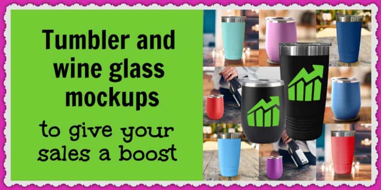 Tumbler and wine glass mockups to give your sales a boost - Rachel Rofé