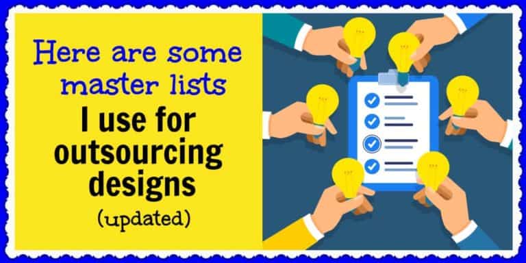 Here are some master lists I use for outsourcing designs (updated ...