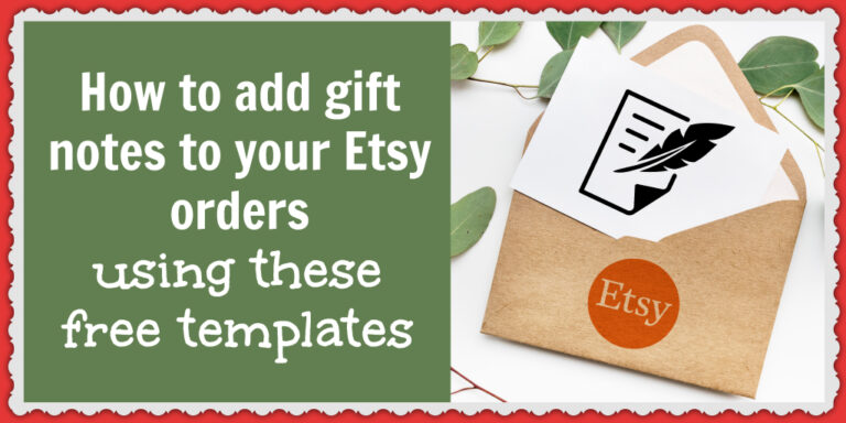 How to add gift notes to your Etsy orders using these free templates ...
